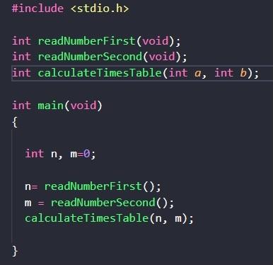 Solved This application output displays a times table from | Chegg.com