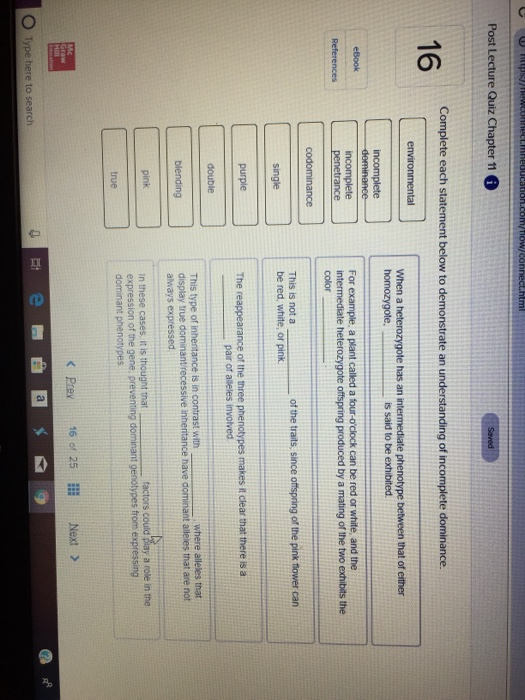 Solved G https/I ml Post Lecture Quiz Chapter 11 Classify | Chegg.com