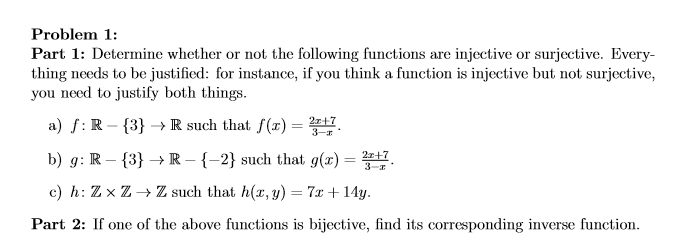 Solved Problem 1: Part 1: Determine whether or not the | Chegg.com