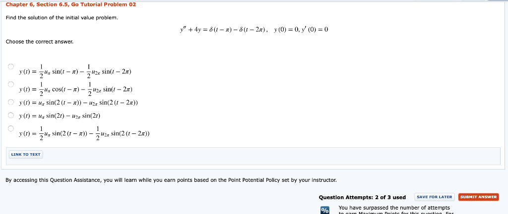 Solved Chapter 6, Section 6.5, Go Tutorial Problem 02 Find | Chegg.com