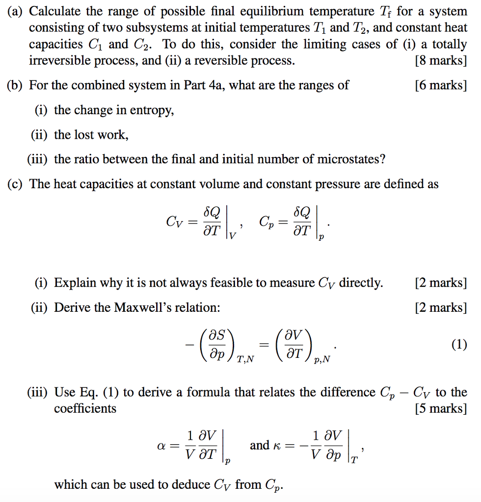 Solved (a) Calculate the range of possible final equilibrium | Chegg.com