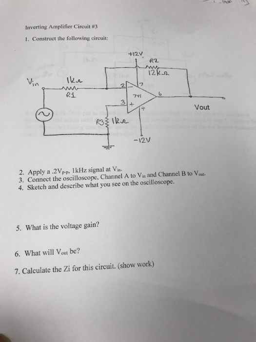 Solved Inverting Amplifier Lab Reference: Textbook section | Chegg.com