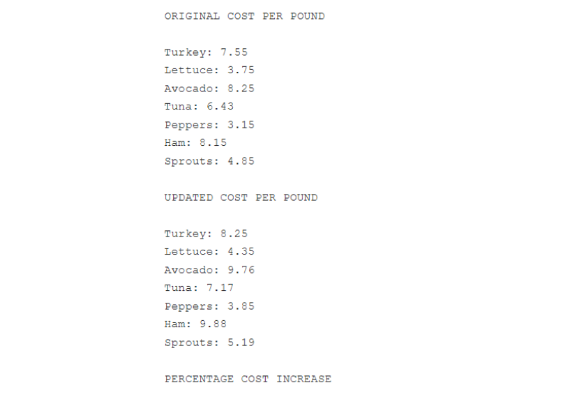 Solved Use what we have learned about data types, variables, | Chegg.com