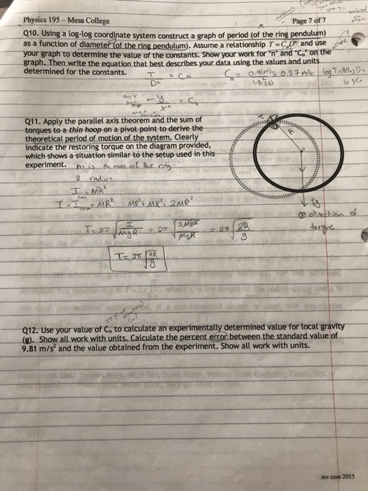 Using a log-log coordinate system construct a graph | Chegg.com