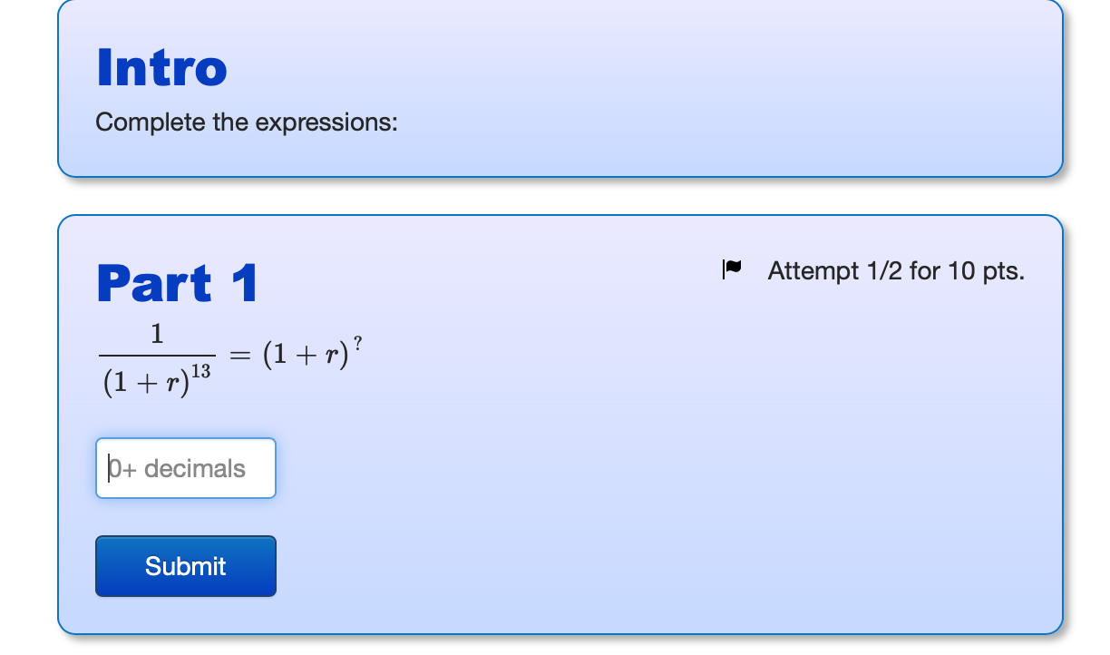 Solved Complete the expressions: Part 1 Attempt 1/2 for 10 | Chegg.com