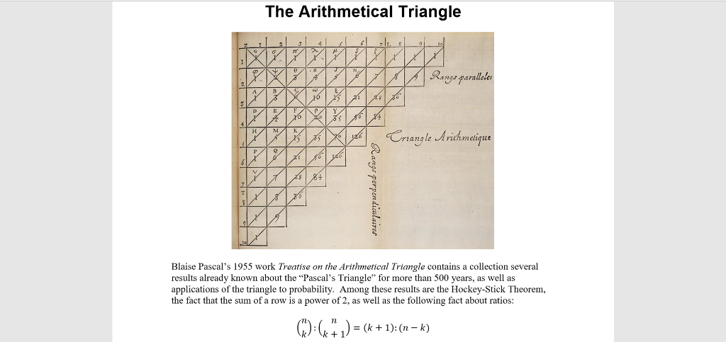 Arithmetical Triangle