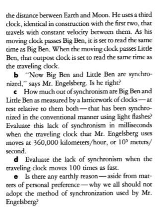 Solved 2-4 synchronization by a traveling clock Mr. | Chegg.com