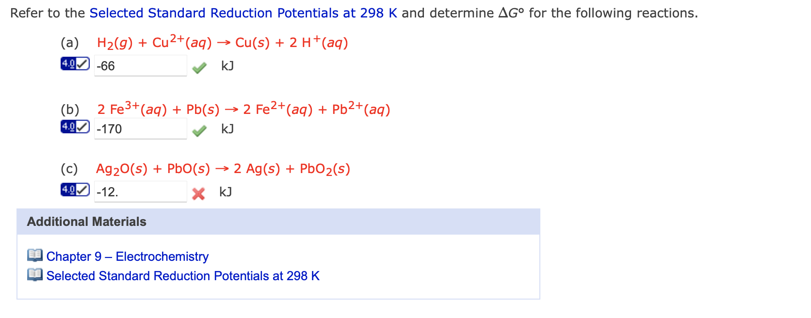 Solved Refer to the Selected Standard Reduction Potentials | Chegg.com