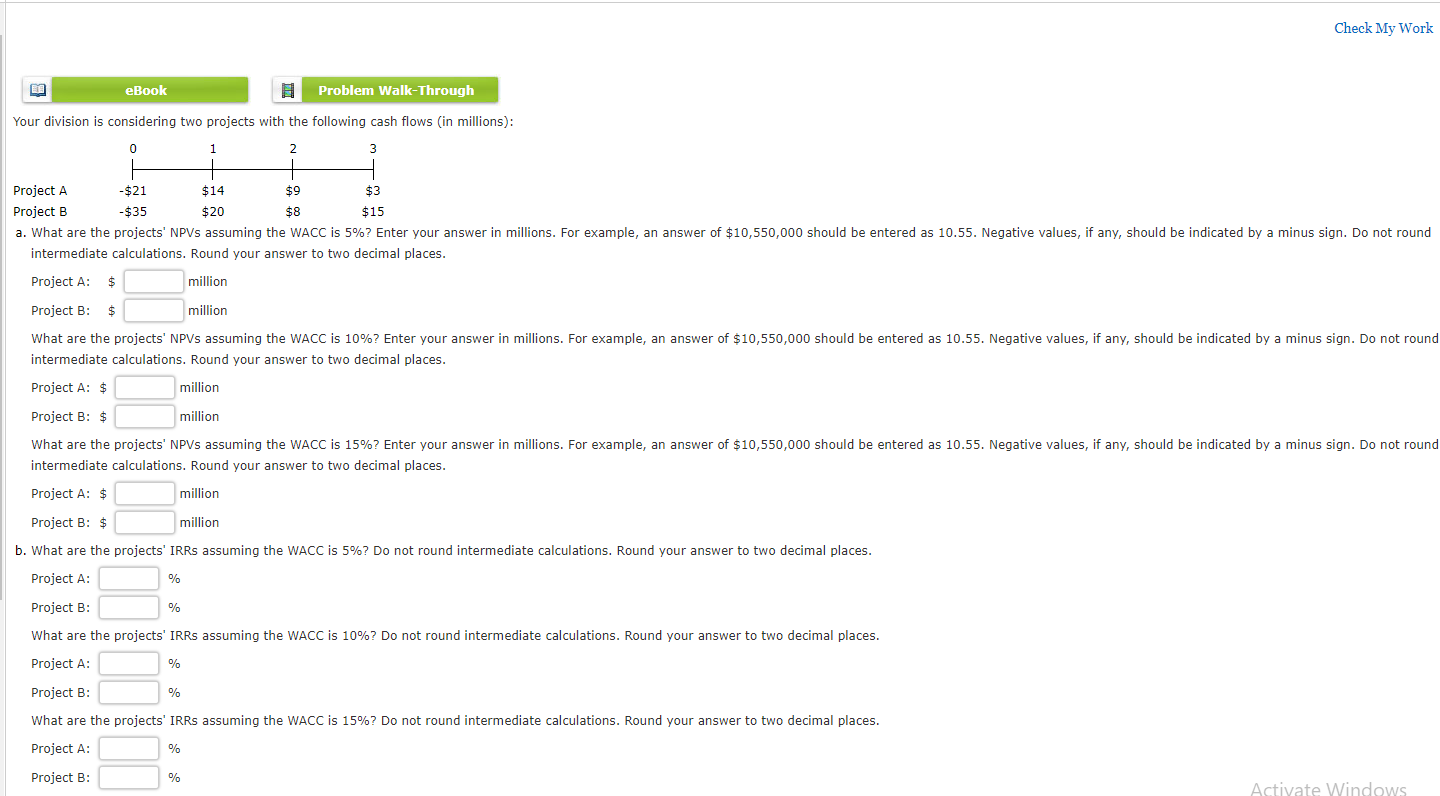 Solved Check My Work 回 eBook Problem Walk-Through Your | Chegg.com