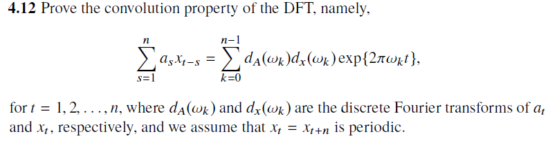 Solved 4.12 Prove the convolution property of the DFT, | Chegg.com