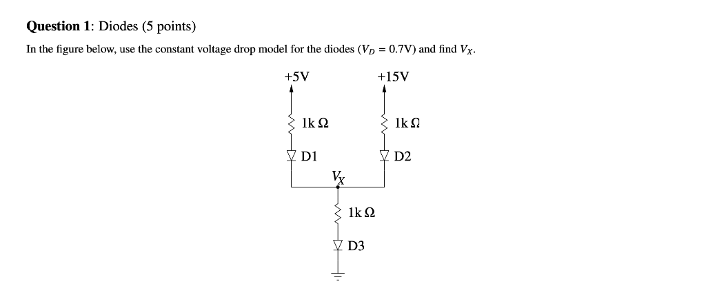 Solved Use the constant voltage drop for the diodes | Chegg.com