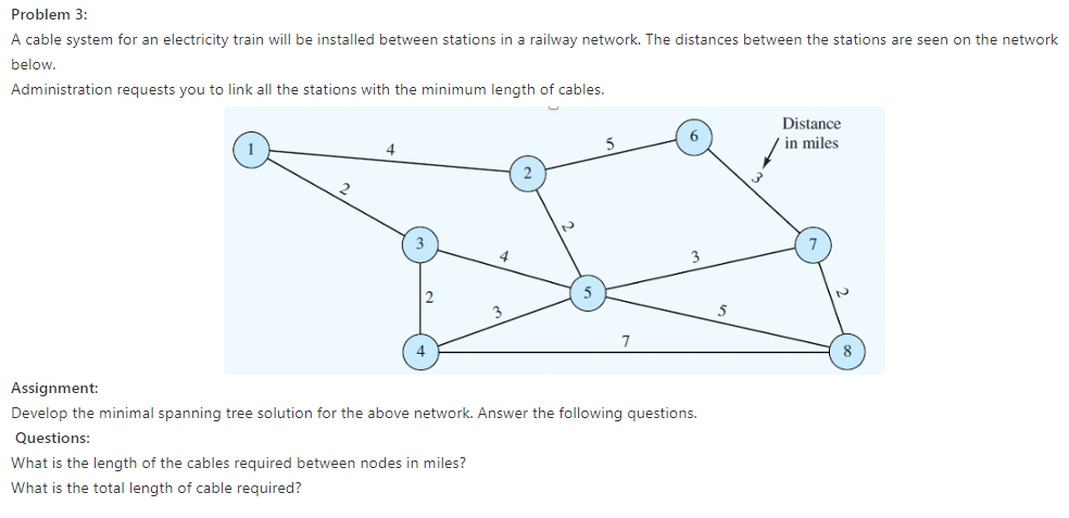 Solved Problem 3: A cable system for an electricity train | Chegg.com