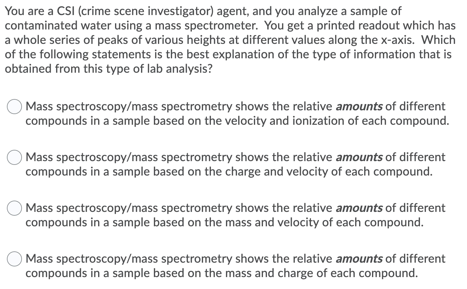 Solved You are a CSI (crime scene investigator) agent, and | Chegg.com
