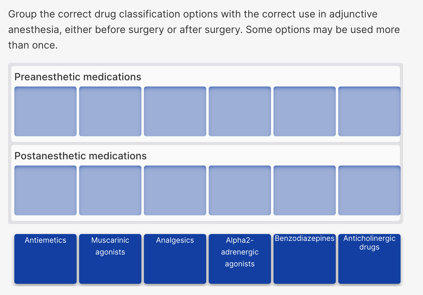 Solved Group the correct drug classification options with | Chegg.com