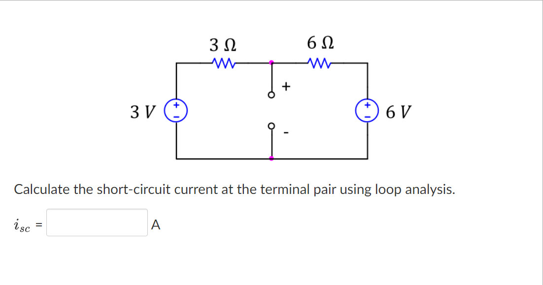 Solved Calculate the short-circuit current at the terminal | Chegg.com
