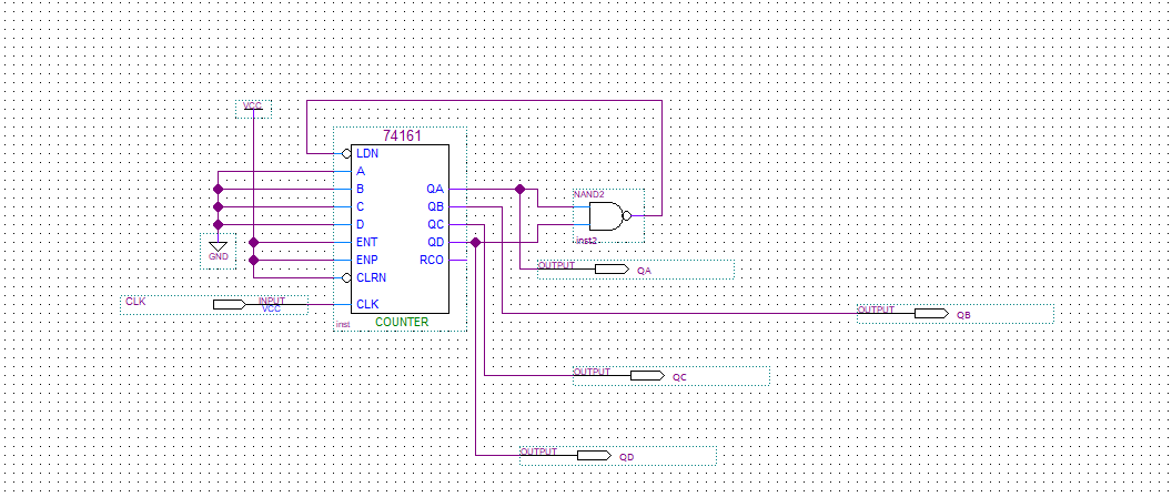 Solved Experiment two 1.Designing mod 10 counter by 74161 | Chegg.com