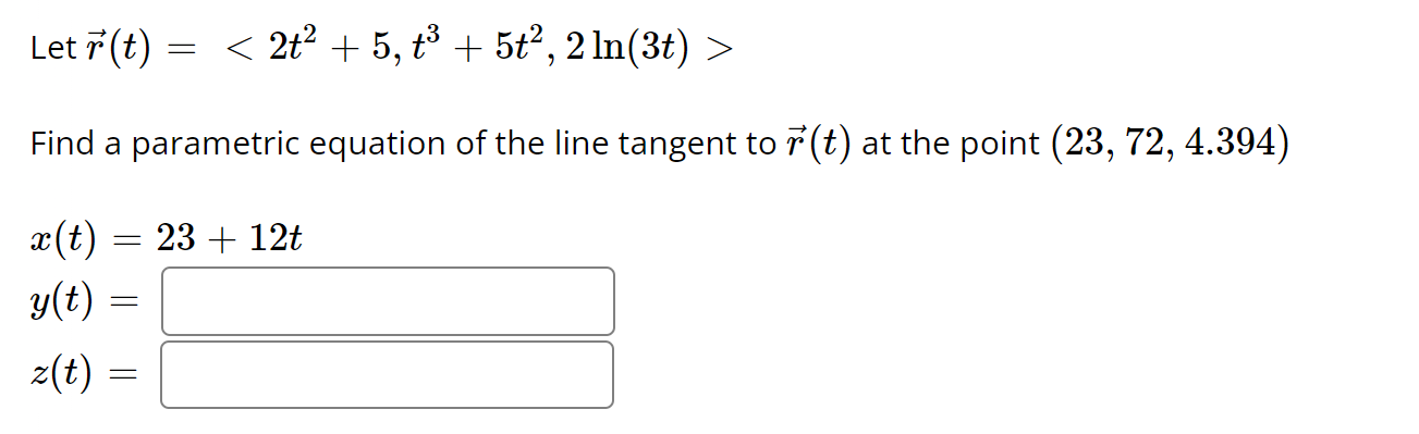 Solved Let r(t)= Find a parametric | Chegg.com