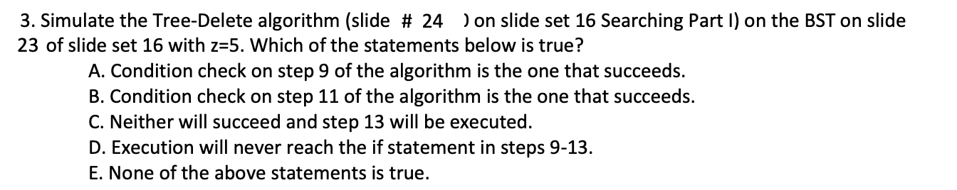 3 Simulate The Tree Delete Algorithm Slide 24