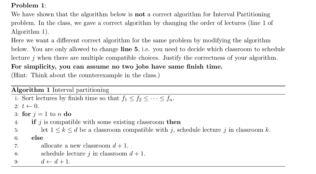 Solved Problem 1 We have shown that the algorithm below is | Chegg.com