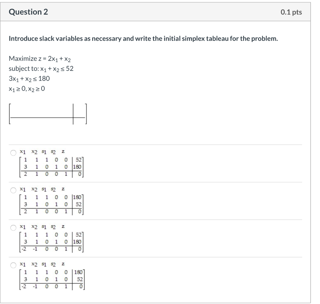 Solved Question 1 01 Pts Convert The Constraints Into 