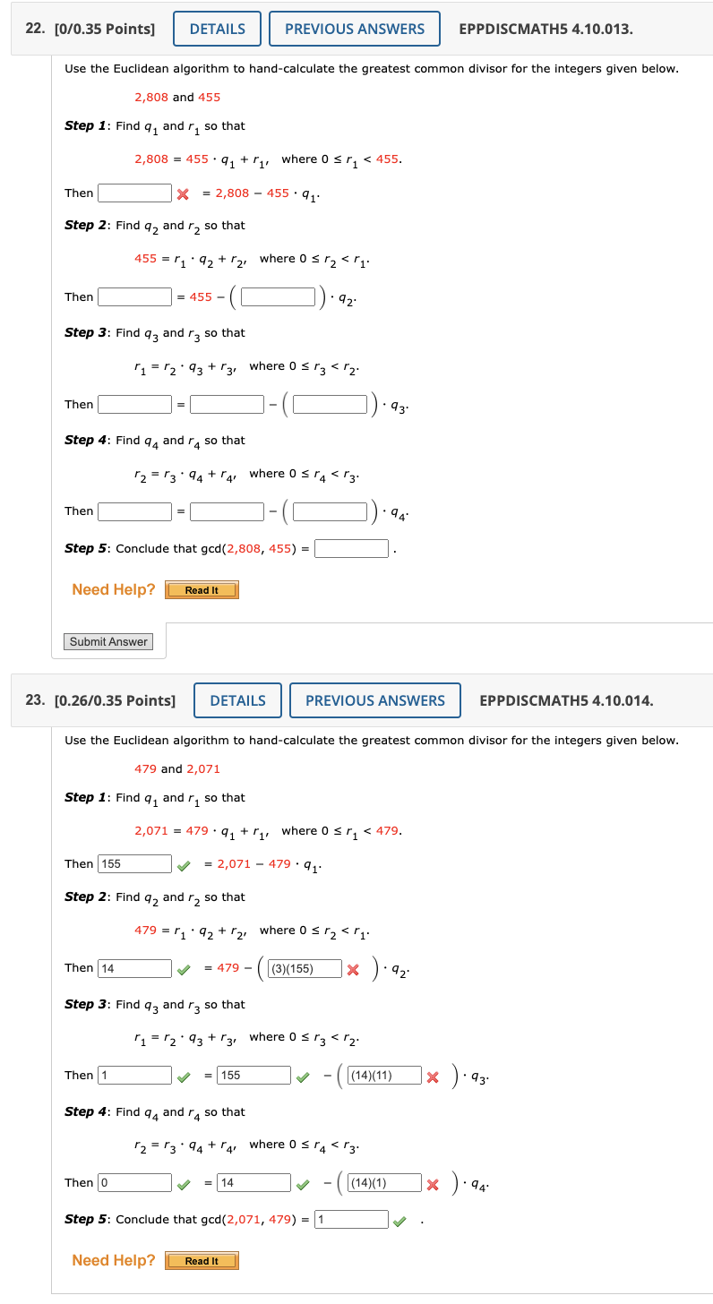 Solved 22. [0/0.35 Points] DETAILS PREVIOUS ANSWERS | Chegg.com