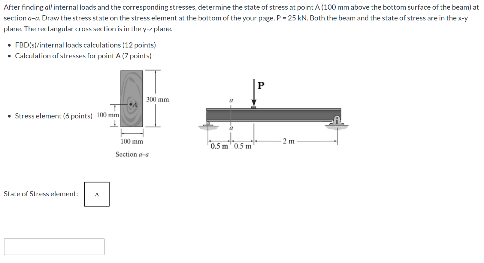 Solved After finding all internal loads and the | Chegg.com
