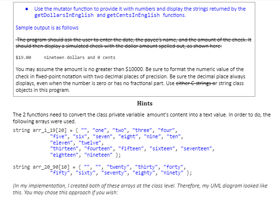 Problem Specifications - Programming Challenge # 12, | Chegg.com