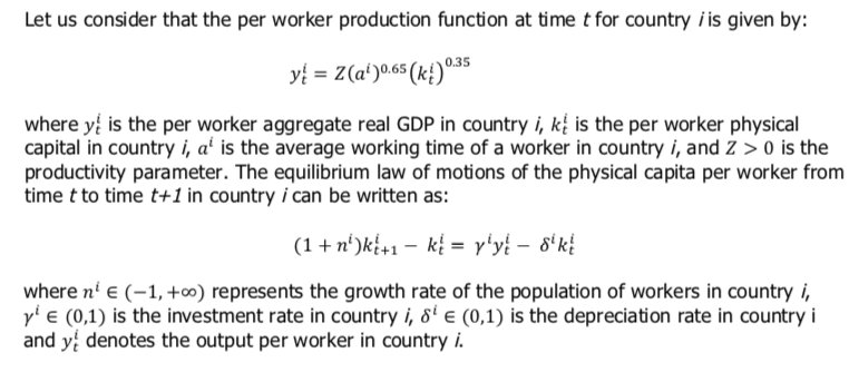 Derive the steady-state real GDP per worker formula | Chegg.com