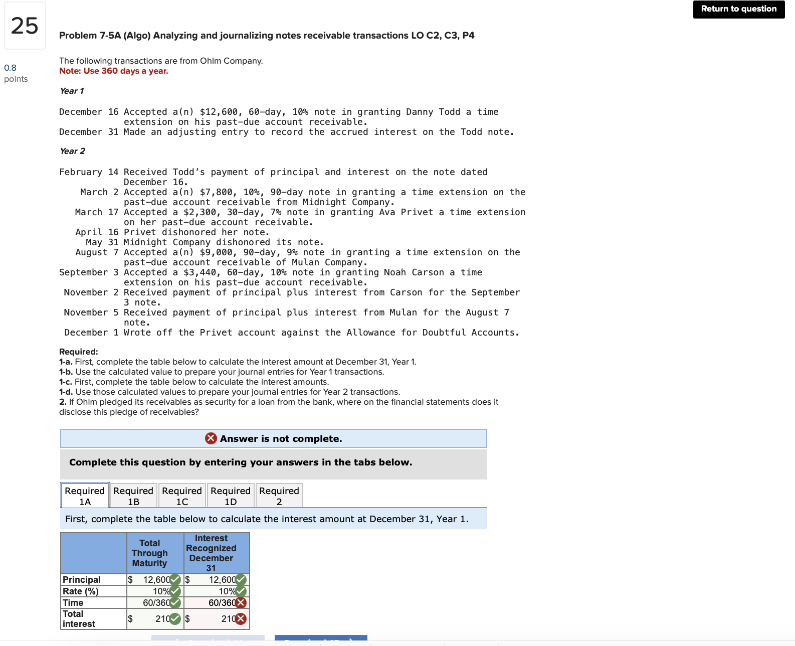 Problem 7 5a Algo Analyzing And Journalizing Notes