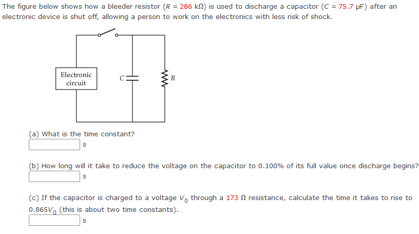 Solved The Figure Below Shows How A Bleeder Resistor
