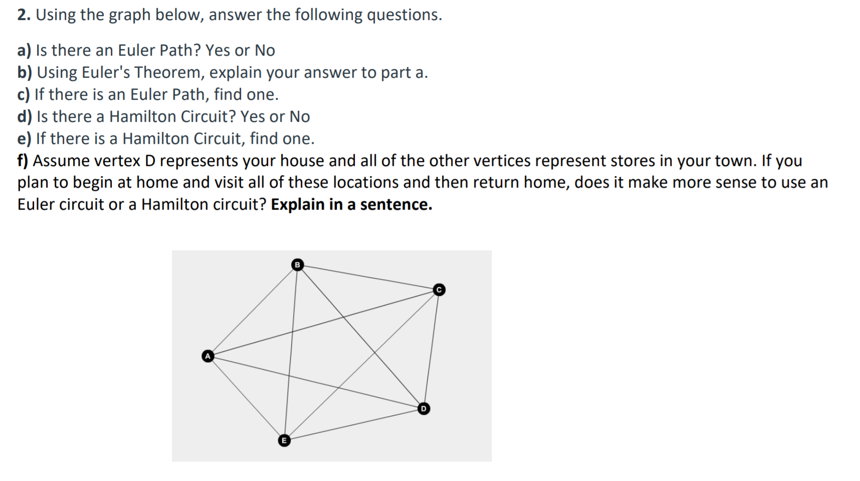 Solved 2. Using the graph below, answer the following | Chegg.com
