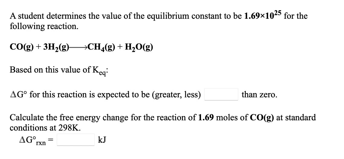 Solved A student determines the value of the equilibrium | Chegg.com