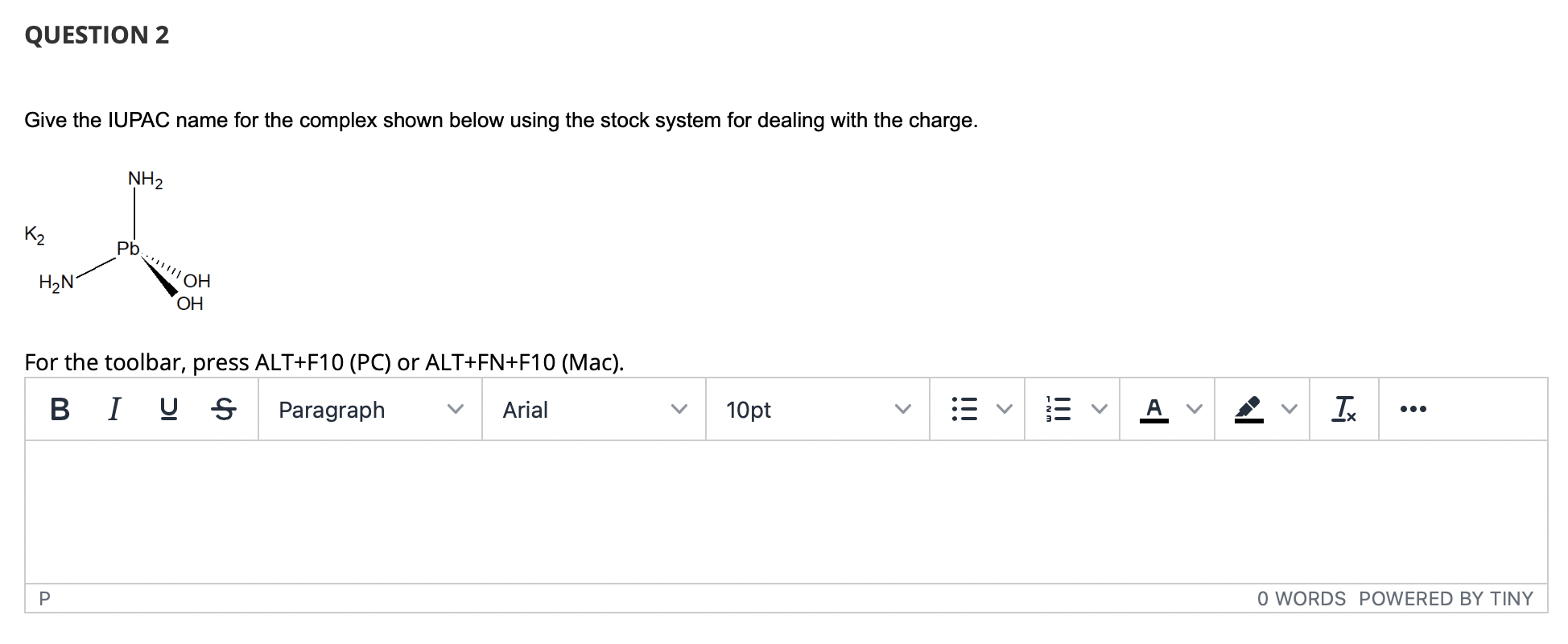 Solved Give the IUPAC name for the complex shown below using | Chegg.com