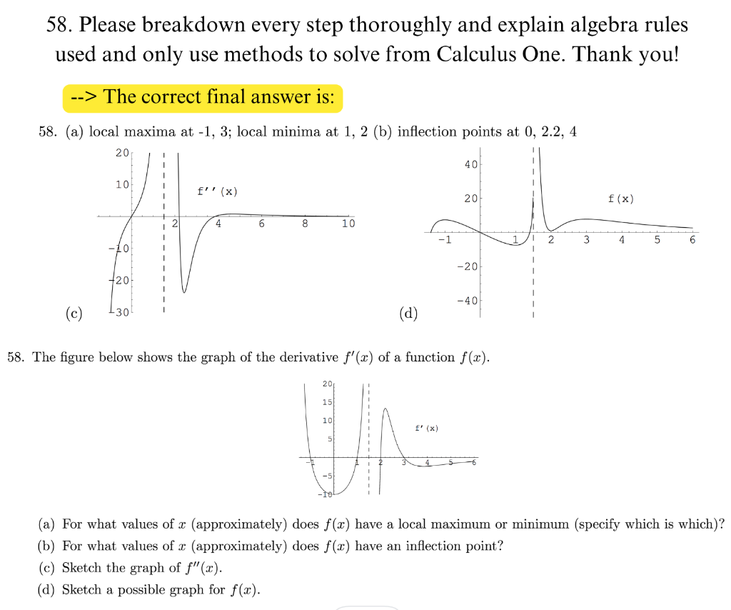 58. Please breakdown every step thoroughly and | Chegg.com