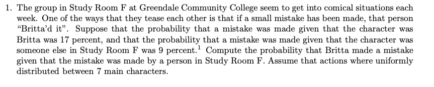 Solved 1. The group in Study Room F at Greendale Community | Chegg.com