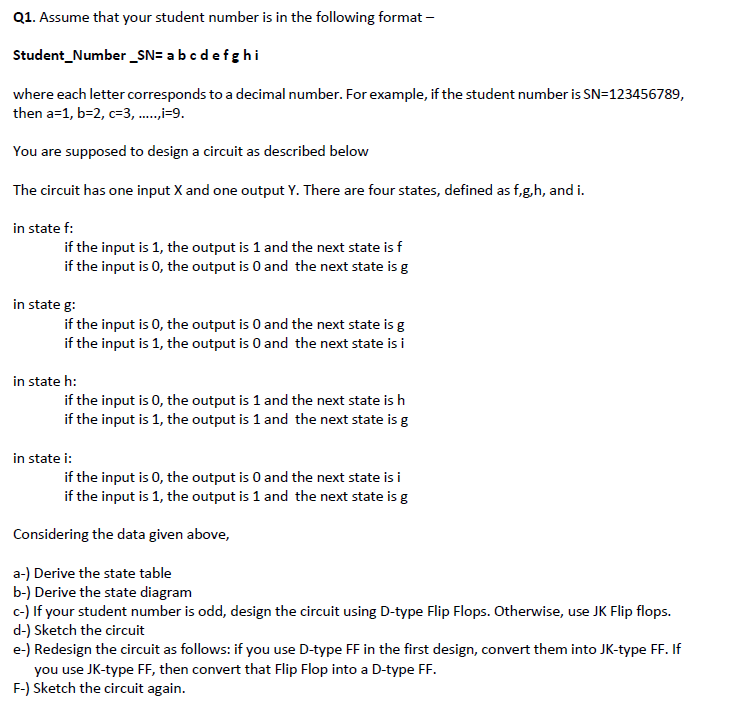 Solved Q1. Assume that your student number is in the | Chegg.com