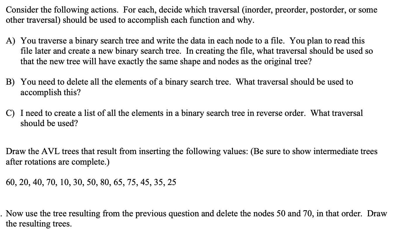 Solved Consider the following actions. For each, decide | Chegg.com