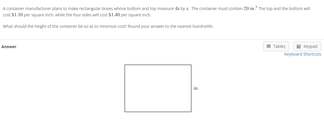 Solved A container manufacturer plans to make rectangular | Chegg.com