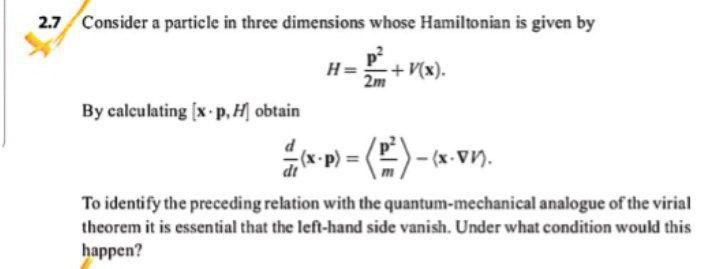 Solved Consider a particle in three dimensions whose | Chegg.com