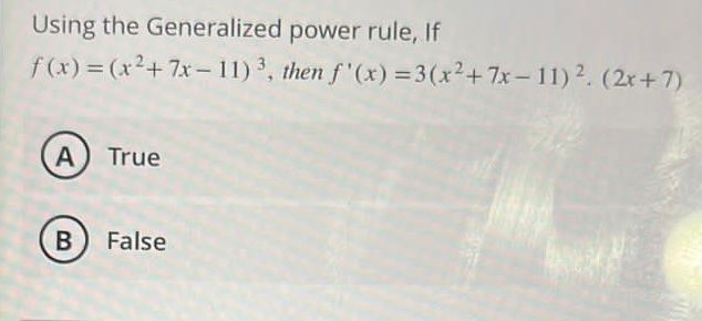 Solved Using the Generalized power rule, If | Chegg.com