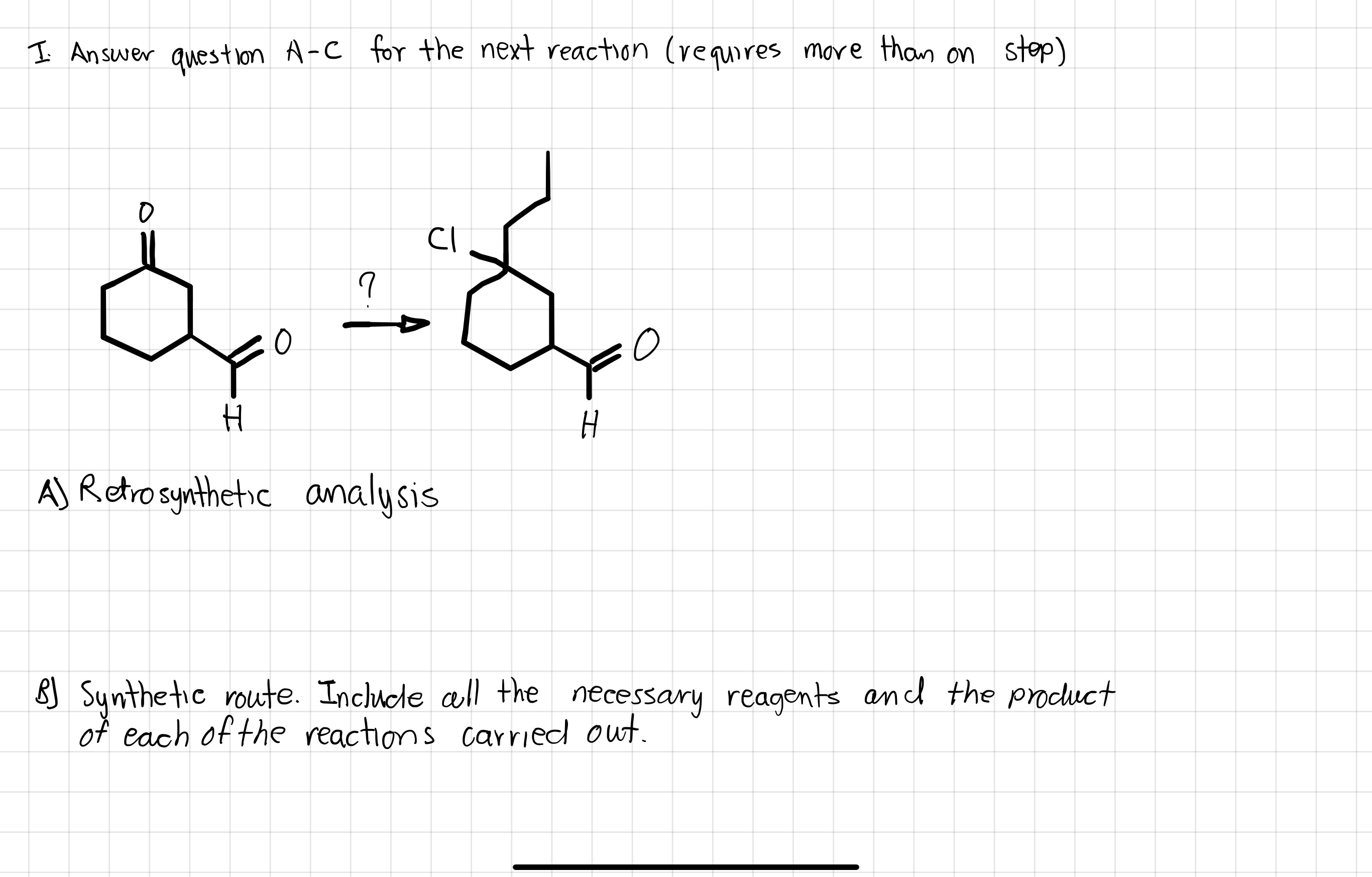 Solved I Answer question A-C for the next reaction (requires | Chegg.com