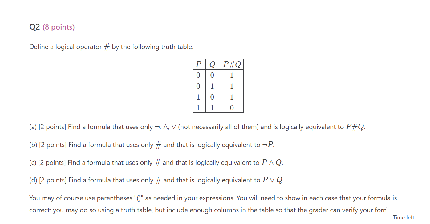 Solved do ﻿this using truth table plsThe formula can only | Chegg.com