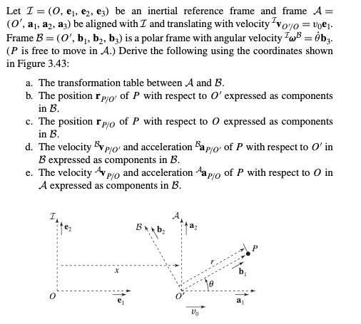 Solved Let I = (0, ej, ez, ez) be an inertial reference | Chegg.com