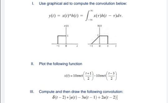 Solved 1. Use graphical aid to compute the convolution | Chegg.com