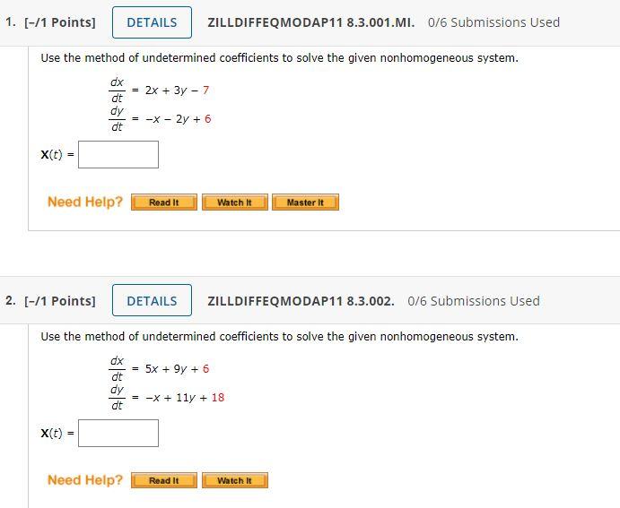 Solved 1. (-/1 Points) DETAILS ZILLDIFFEQMODAP11 8.3.001.MI. | Chegg.com Solved 1. (-/1 Points) DETAILS ZILLDIFFEQMODAP11 8.3.001.MI. | Chegg.com