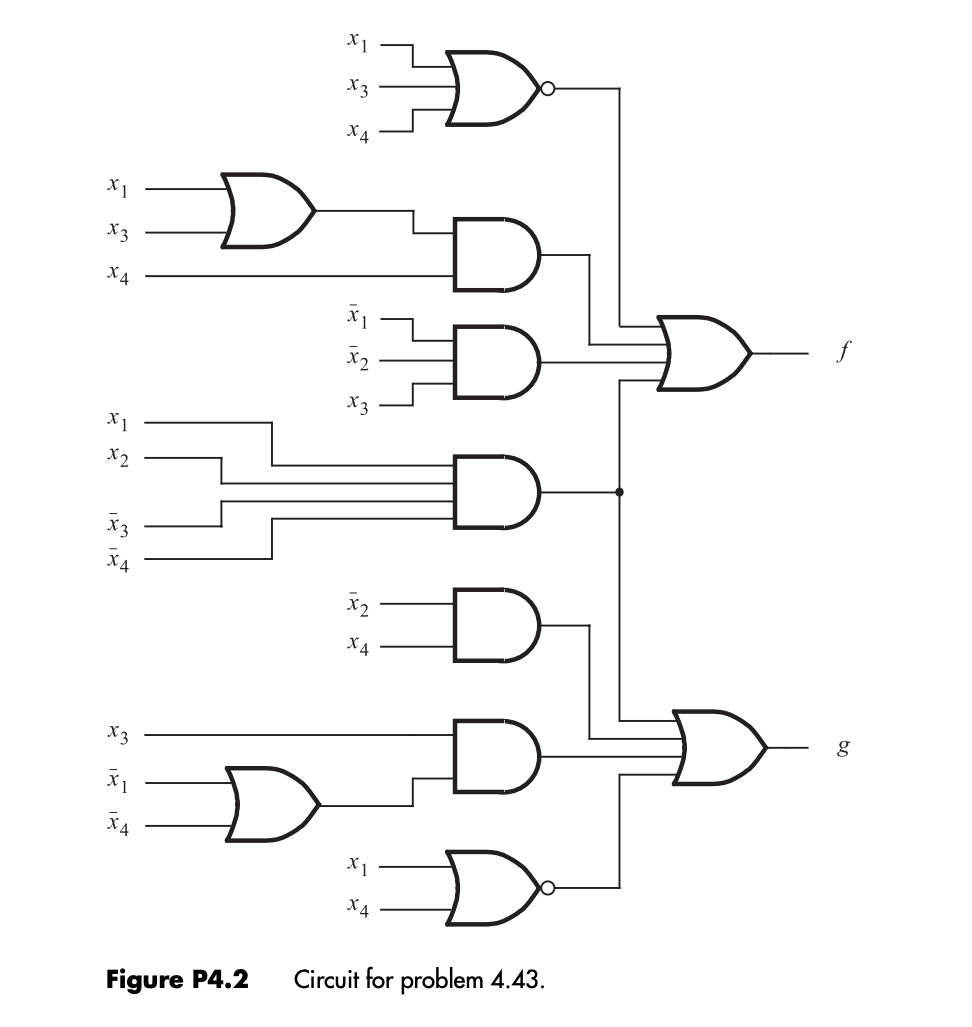 Solved Consider the logic circuit shown in Figure P4.2 on | Chegg.com