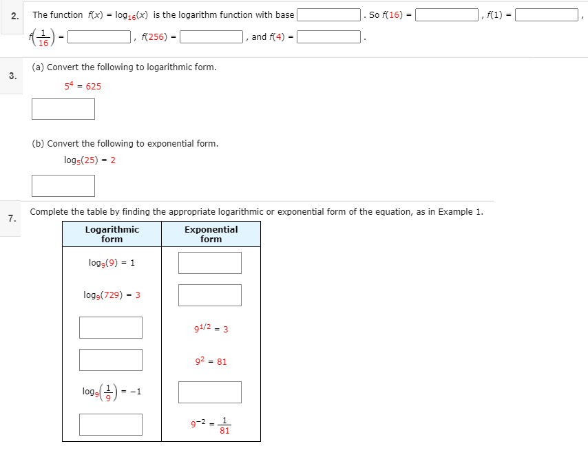 Solved 2. So f(16) f(1) The function f(x) = log16(x) is the | Chegg.com