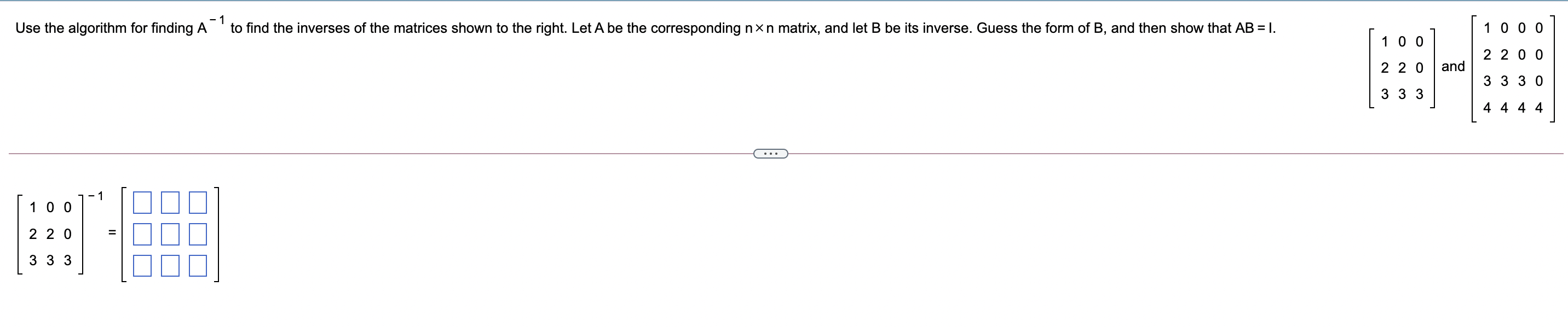 Solved -1 Use the algorithm for finding A to find the | Chegg.com