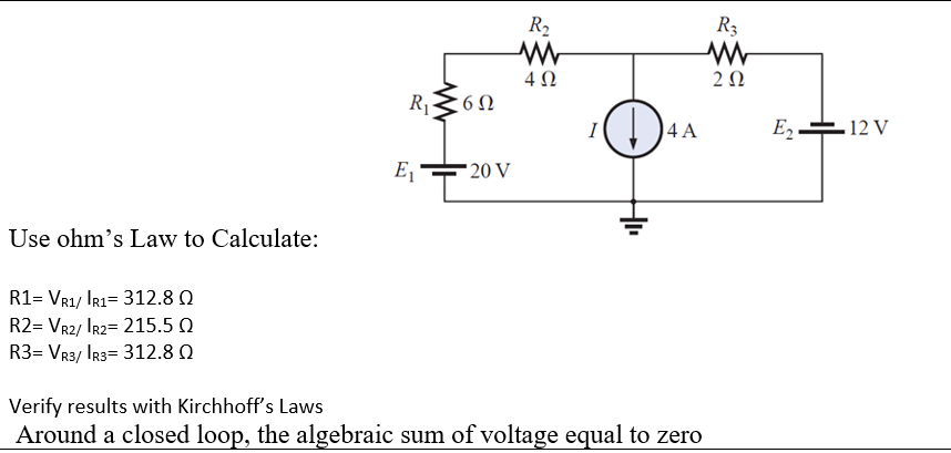 Solved Use ohm's Law to Calculate: | Chegg.com