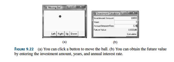Solved 9. (Move the ball) Write a program that moves a ball | Chegg.com